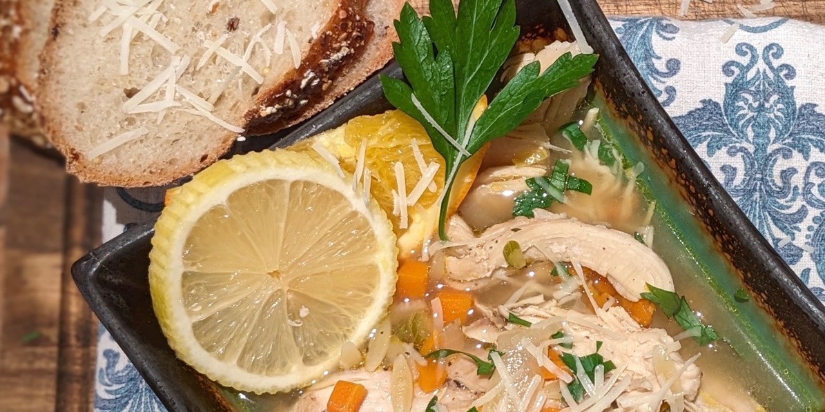 Citrus Chicken Orzo Soup